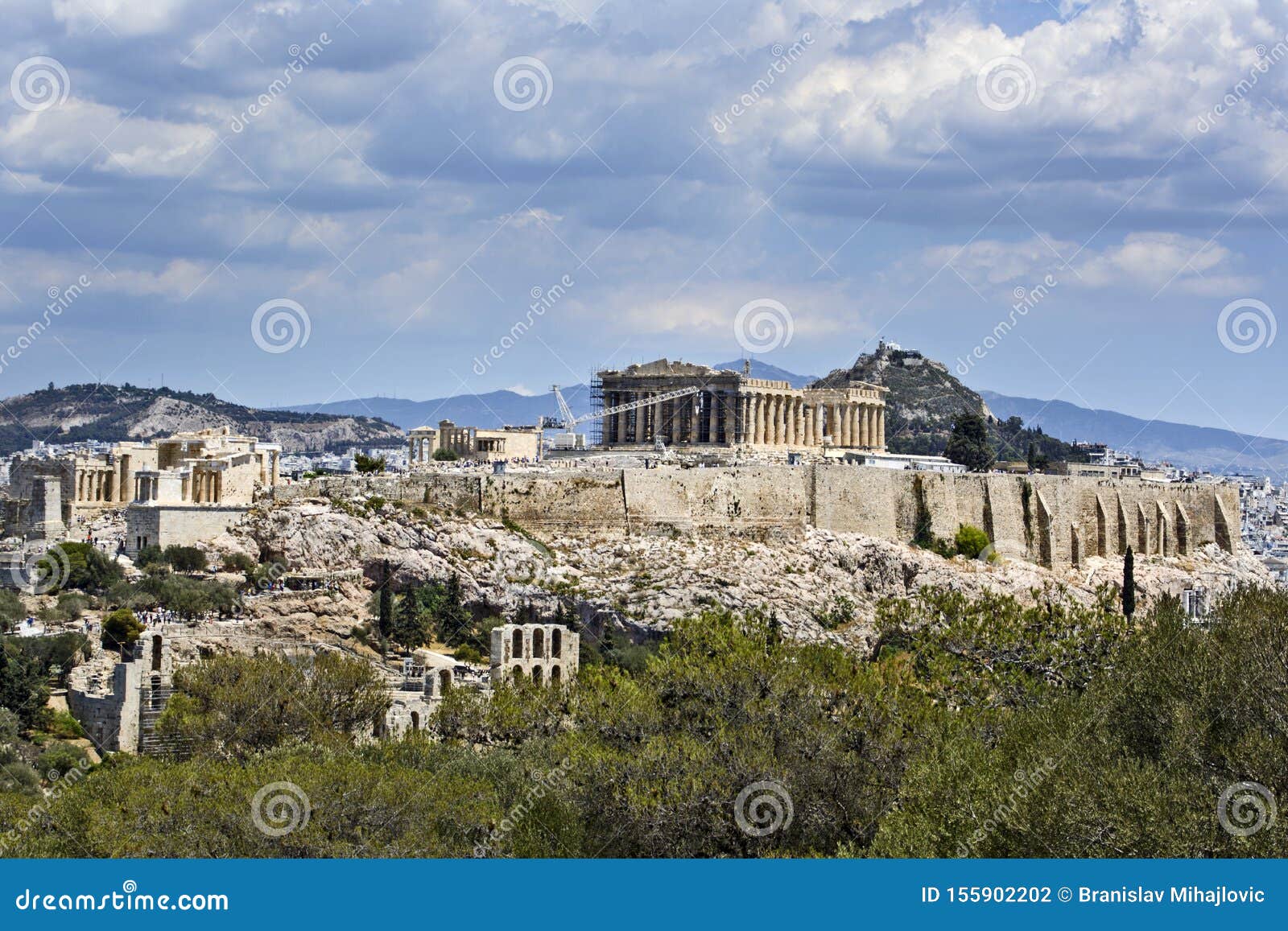 Acropolis of Athens Under Restoration Editorial Photography - Image of ...