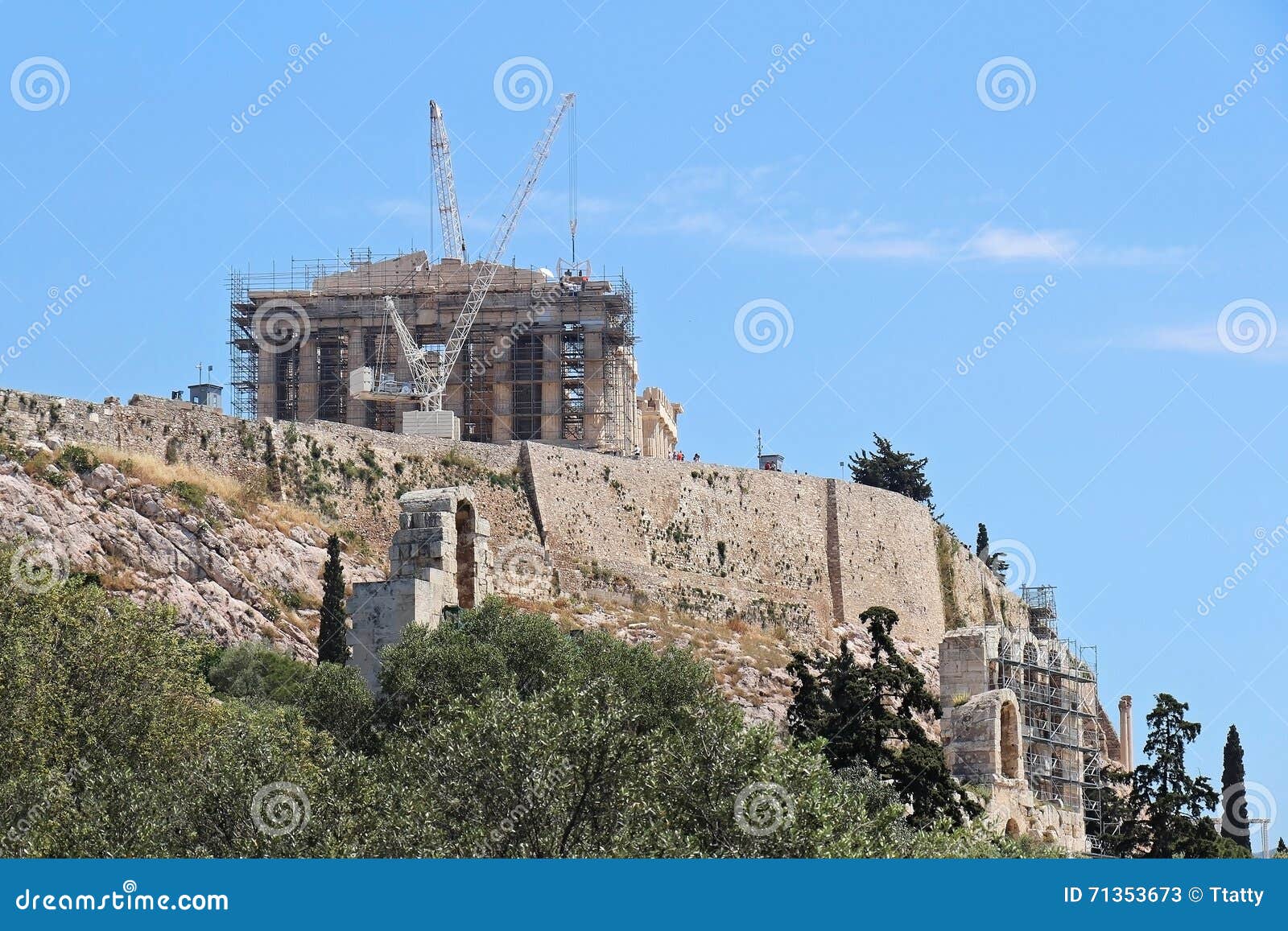 Acropolis Construction Work Stock Image - Image of acropolis ...