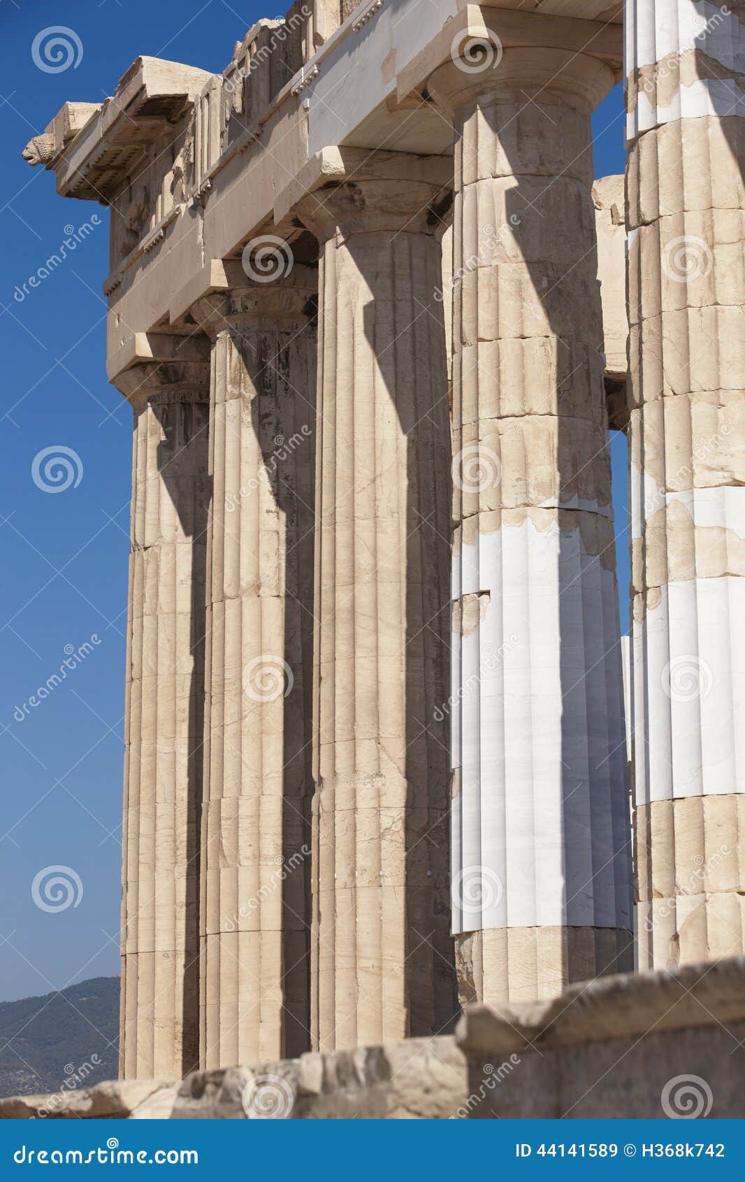 Acropolis De Atenas Colunas Do Partenon Greece Imagem de Stock - Imagem de grécia, europa: 44141589