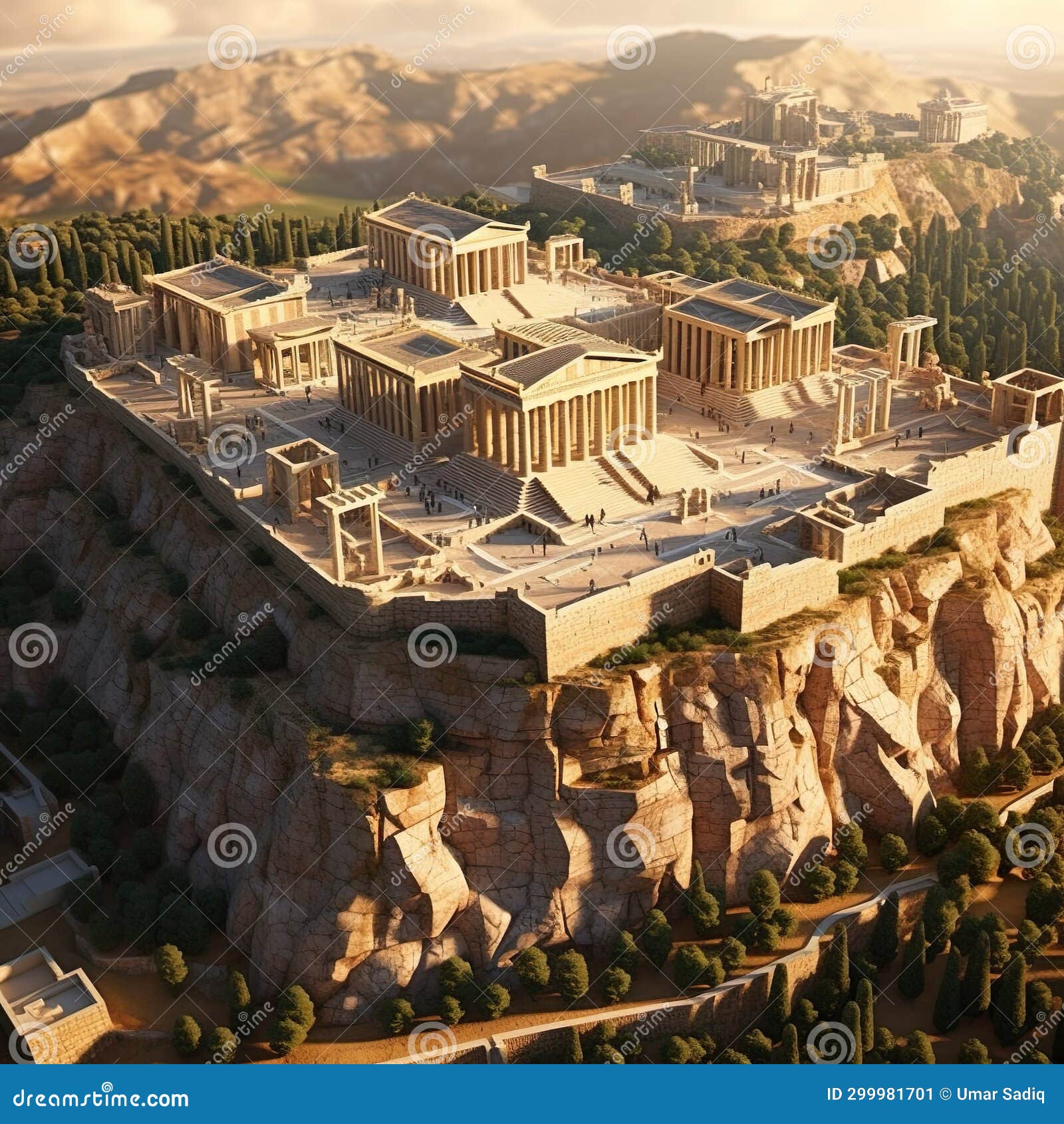 The Acropolis Greece Craft a Breathtaking 3D Isometric View of the ...