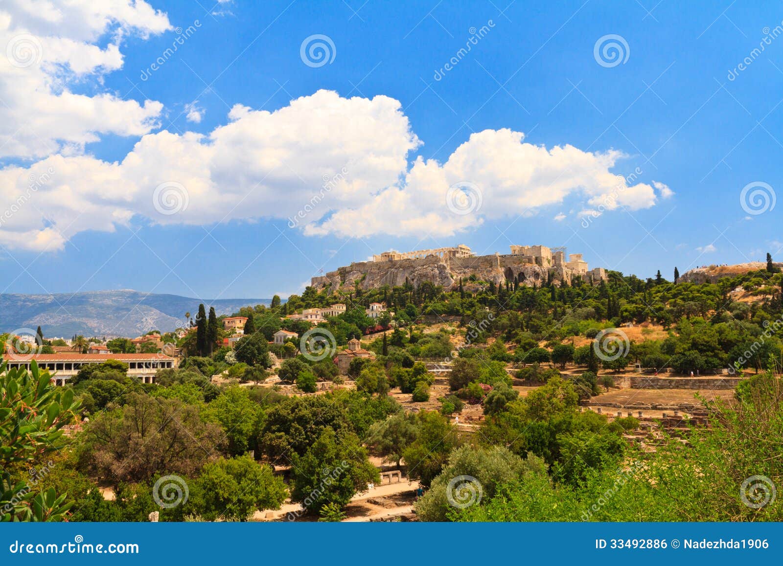 Acropolis in Greece stock photo. Image of hill, hellenic - 33492886