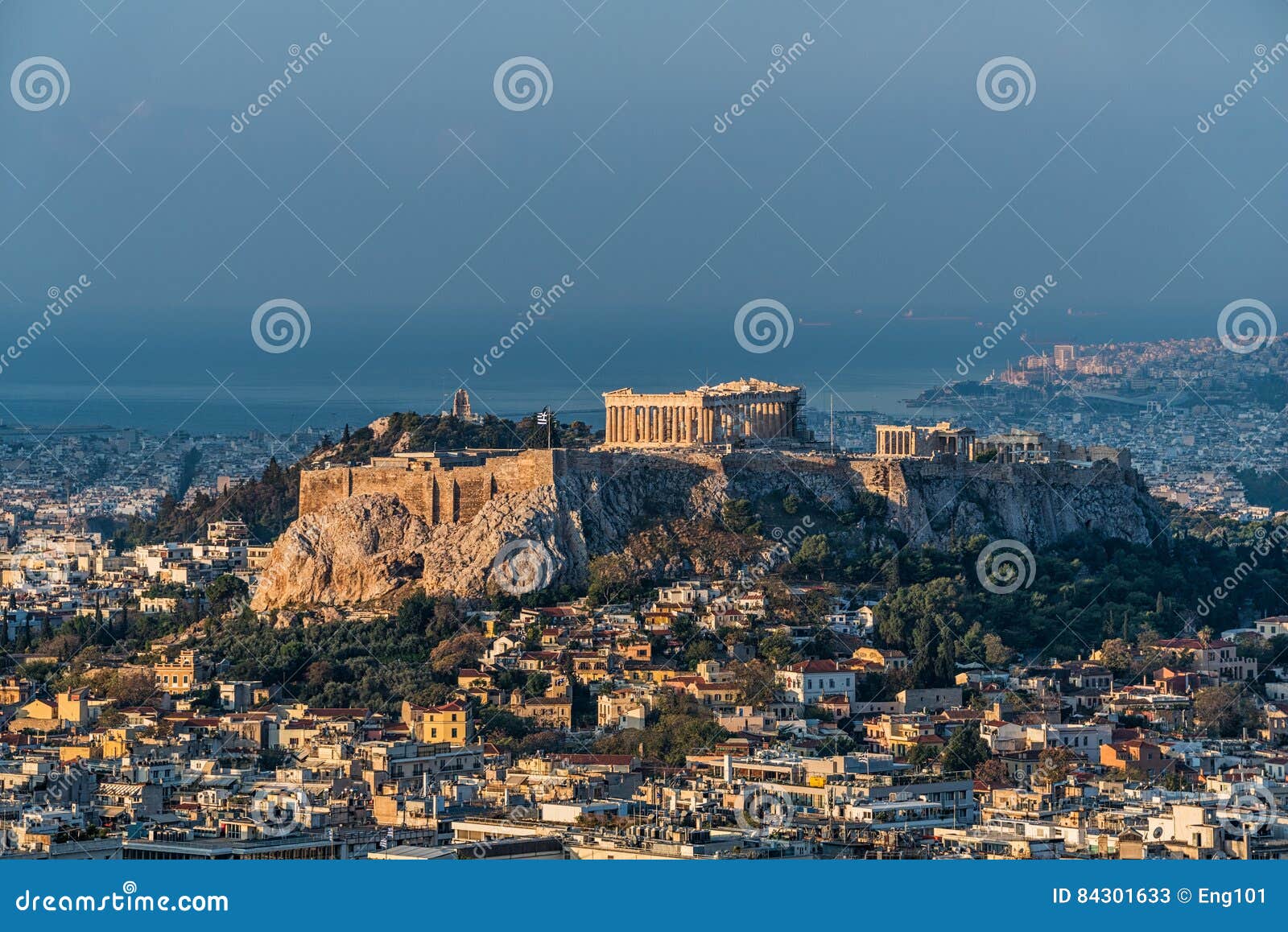 The Acropolis Hill at Athens Greece Stock Image - Image of filopappou ...