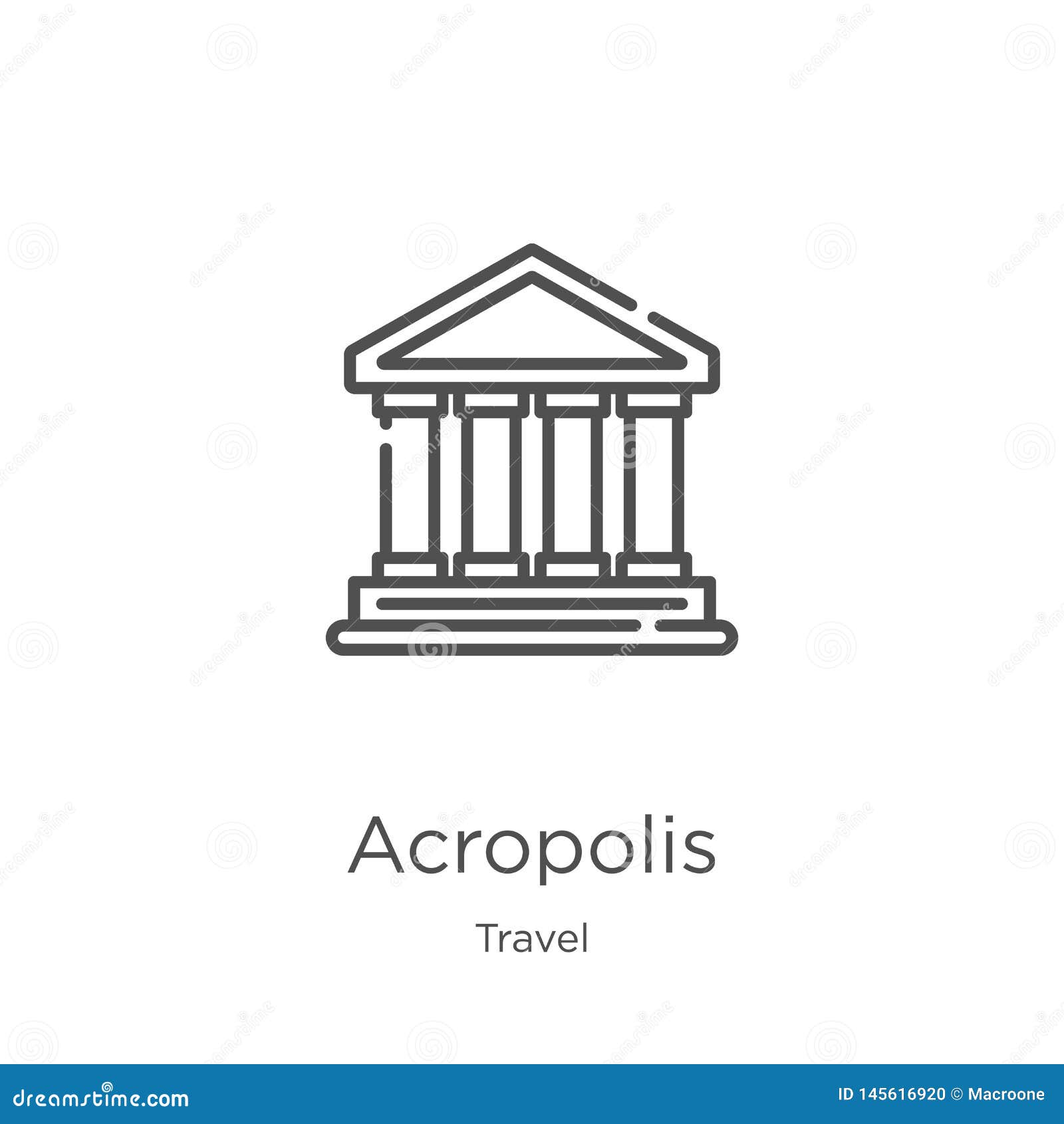 Acropolis Icon Vector From Travel Collection. Thin Line Acropolis ...