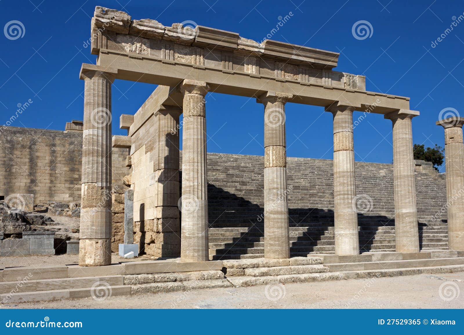 Acropolis of Lindos stock image. Image of acropolis, greek - 27529365