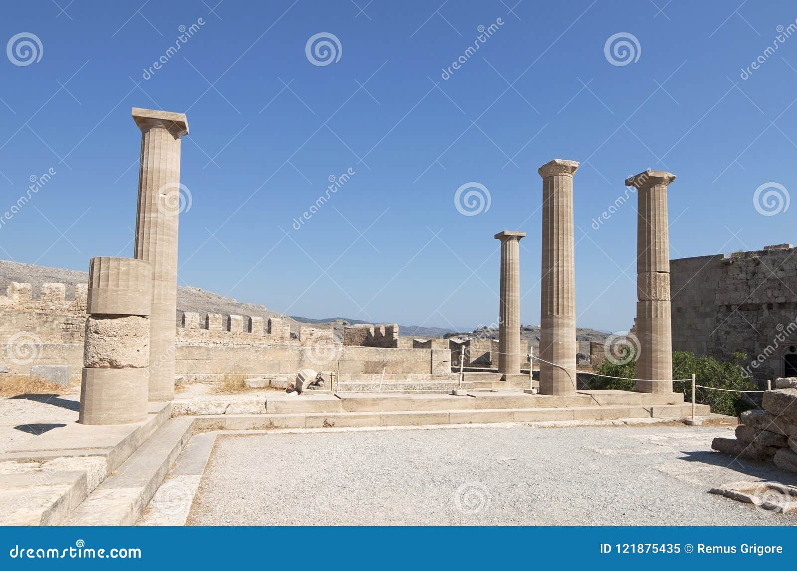 Acropolis of Lindos stock image. Image of island, historic - 121875435