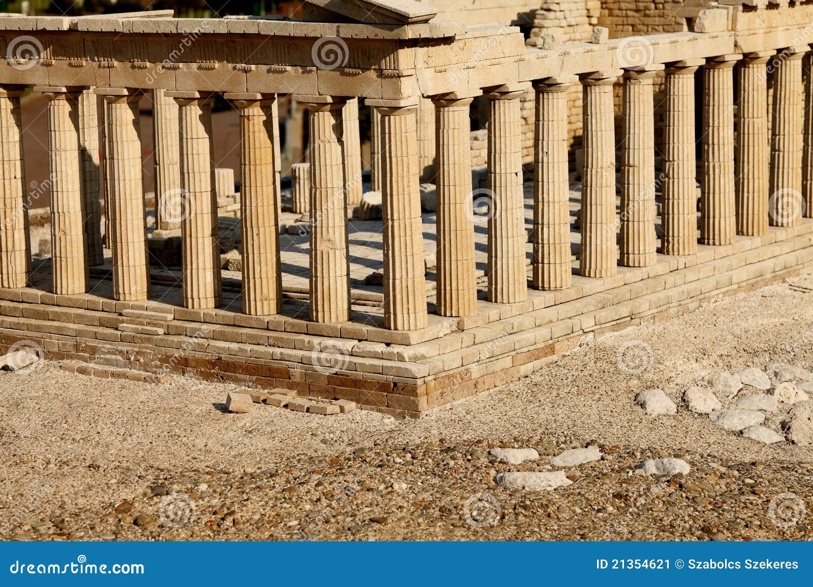 Acropolis in miniature stock image. Image of reconstruction - 21354621