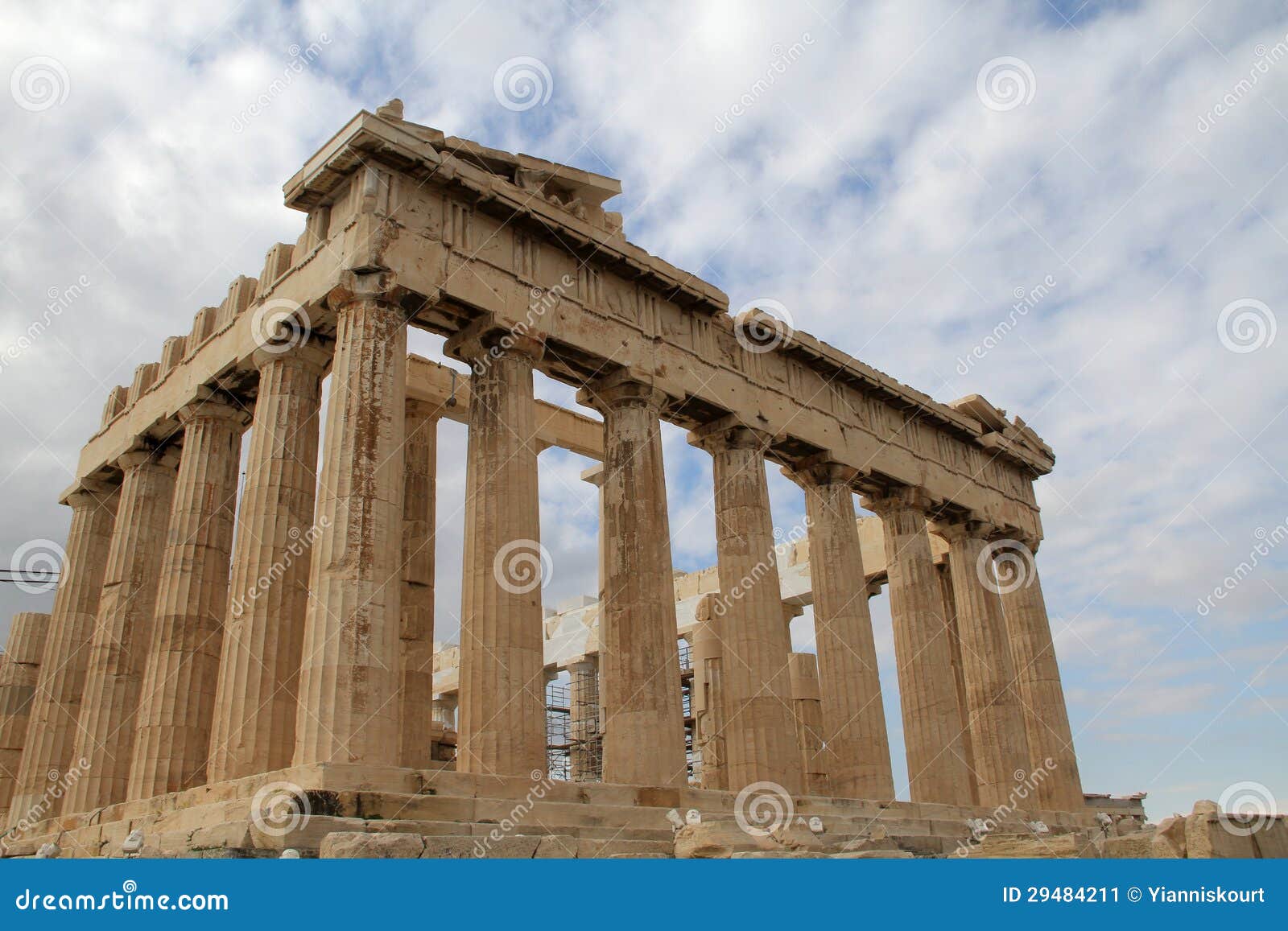 Parthenon In Athens Acropolis Side View Stock Photo | CartoonDealer.com ...