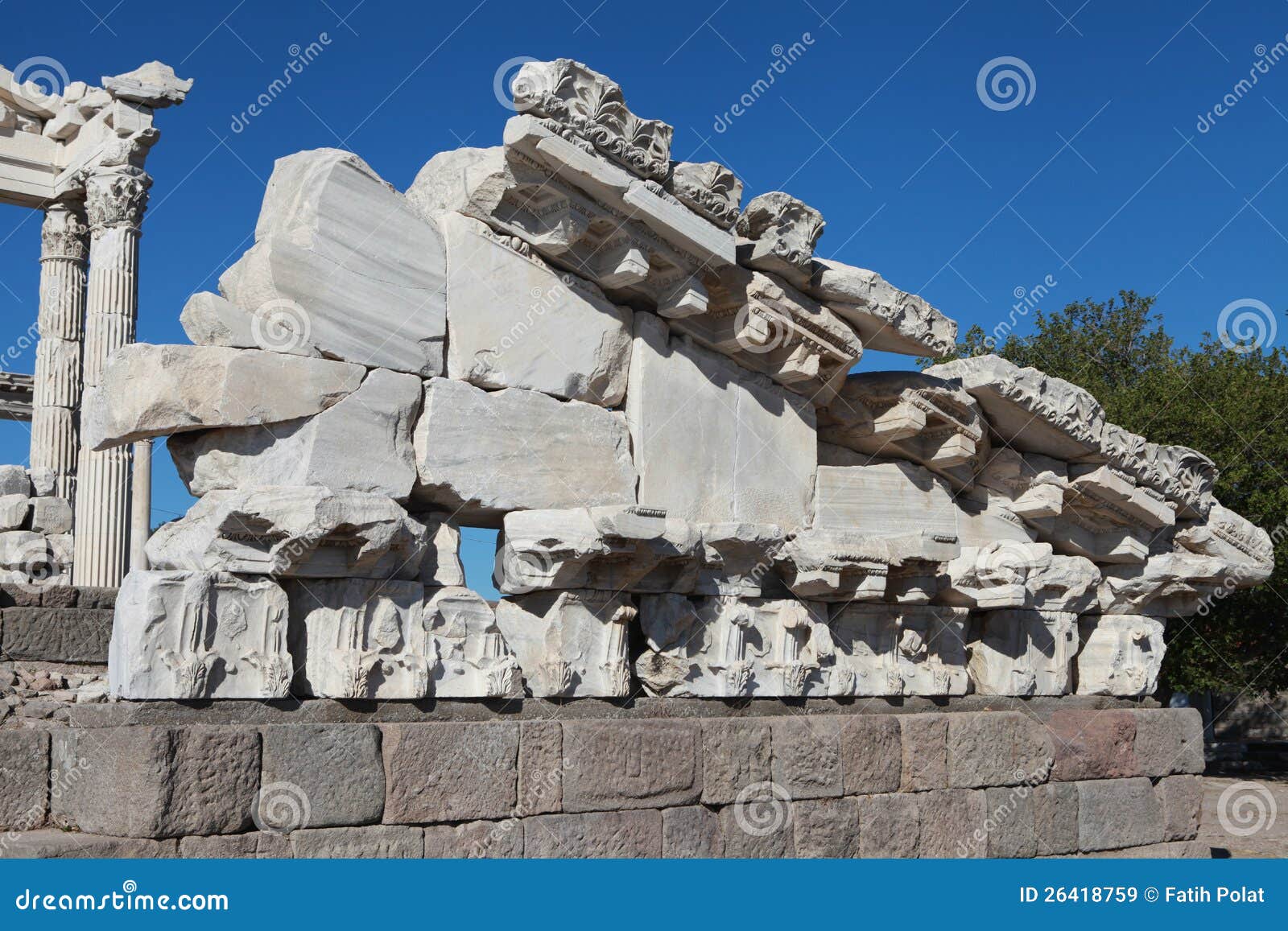 The Acropolis in Pergamon, Turkey. Stock Image - Image of smyrna ...