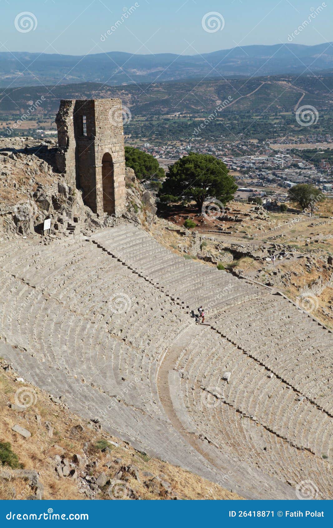 The Acropolis with Pergamon, Turkey. Stock Image - Image of smyrna ...
