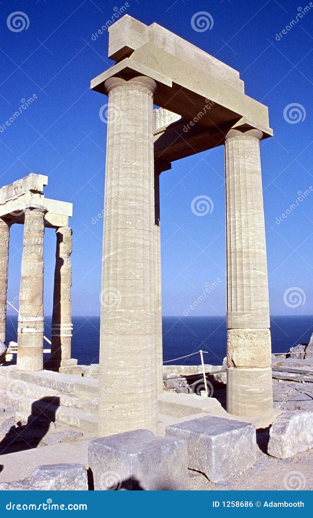 Acropolis Pillars stock photo. Image of roman, brick, pillars - 1258686