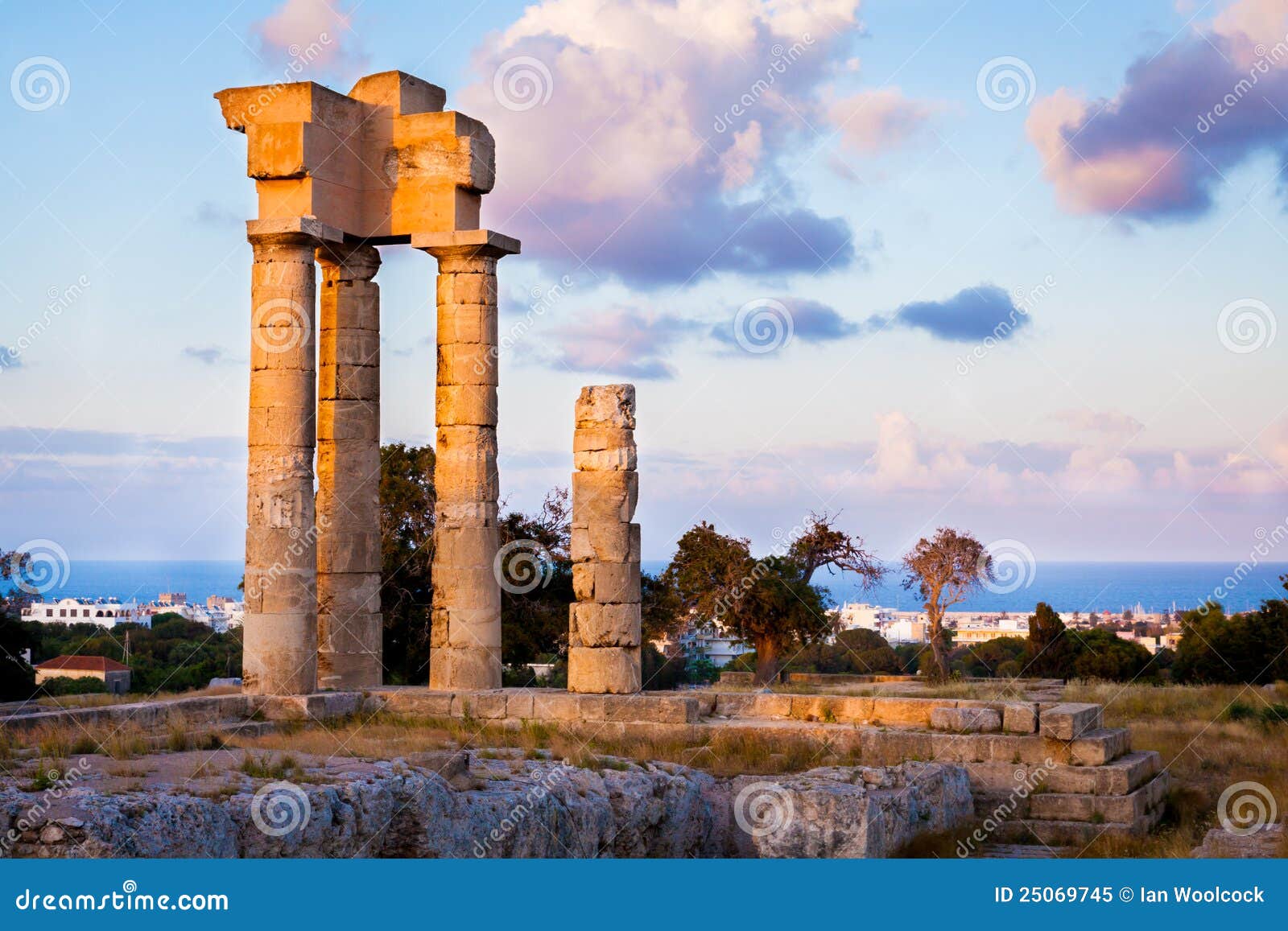 Acropolis of Rhodes stock image. Image of mediterranean - 25069745