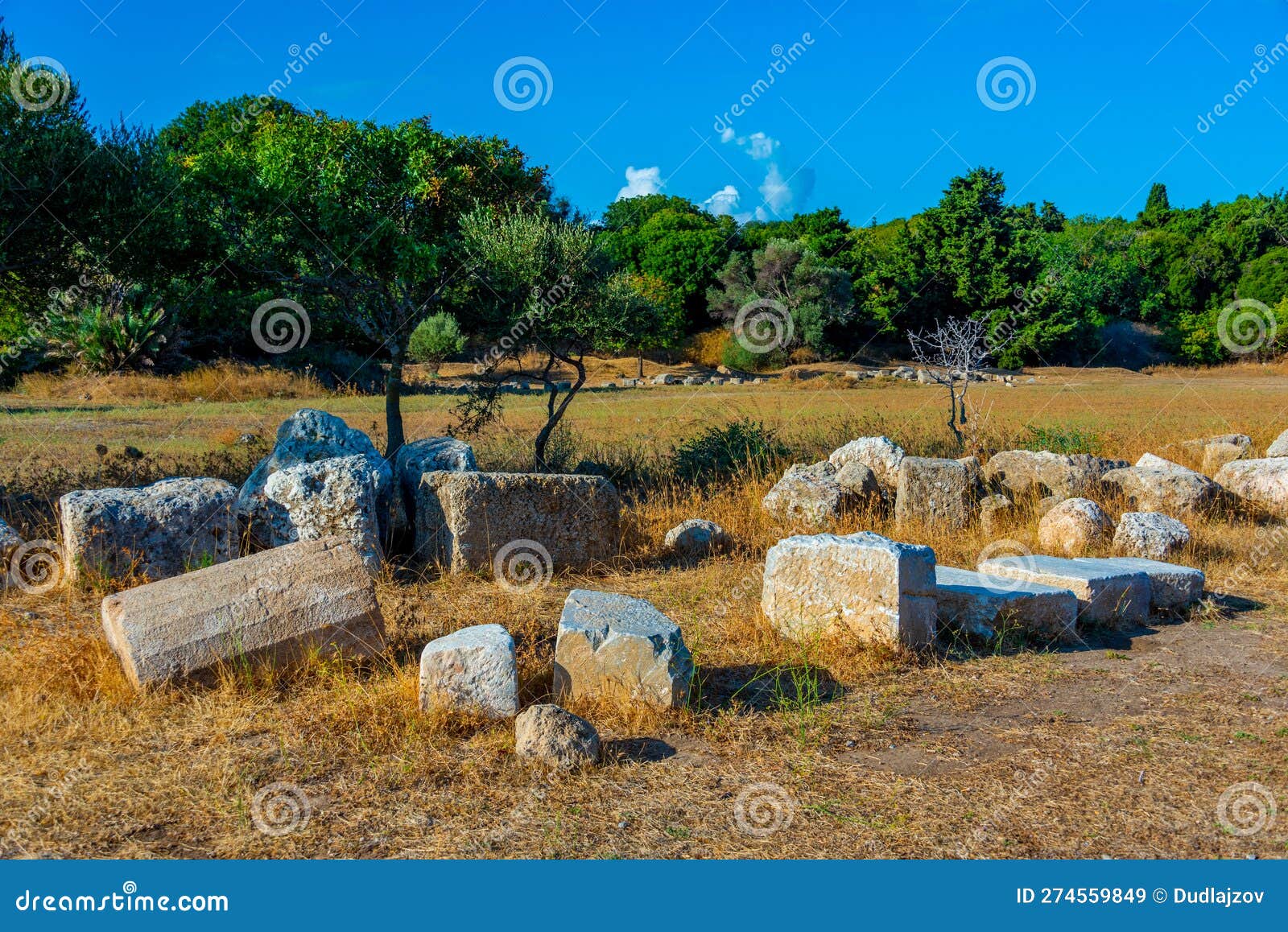Acropolis of Rhodes in Greece Stock Image - Image of odeon, tourism ...