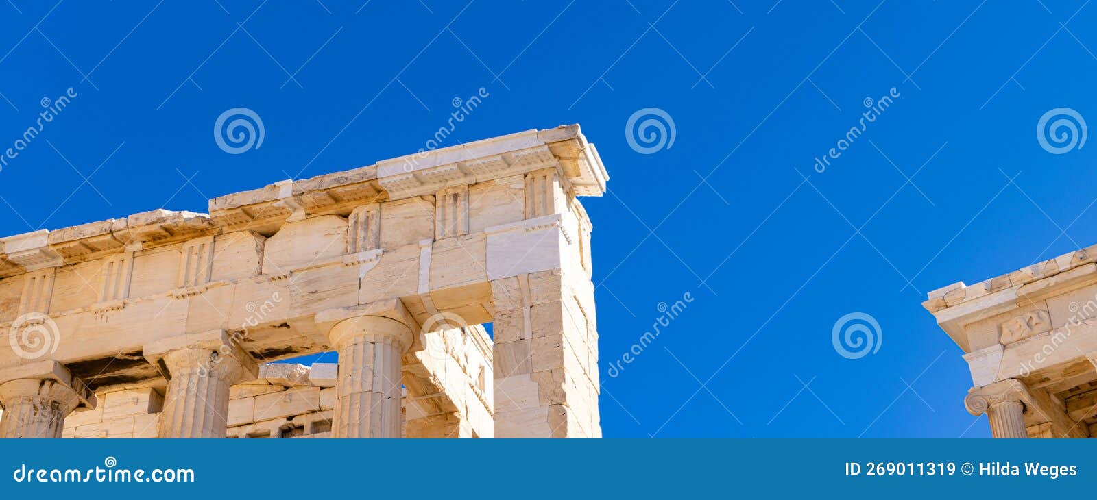 Acropolis Site in Athens in Greece, Stock Image - Image of evening ...
