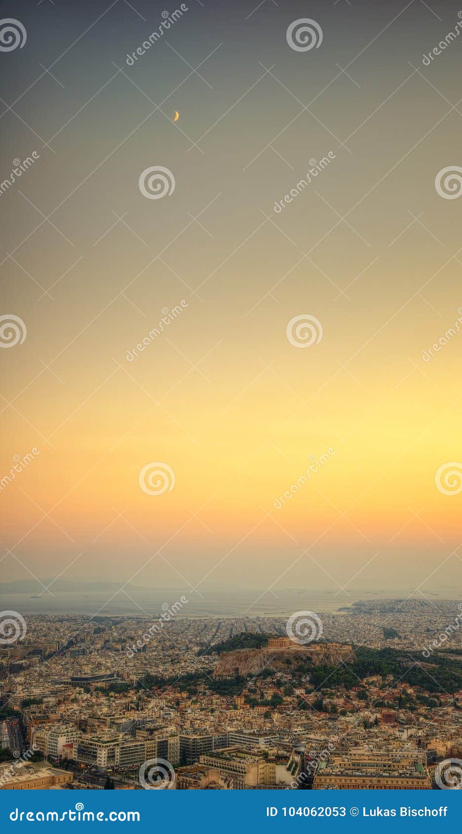 Acropolis Sunset Over Athens, Greece Stock Image - Image of aerial ...