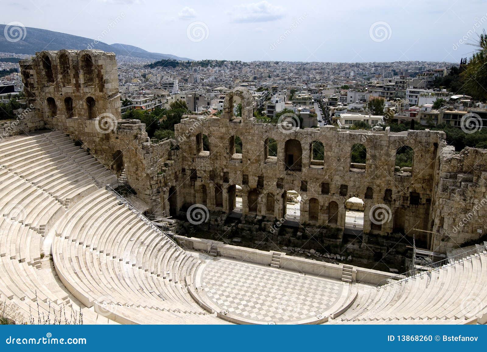 Acropolis theatre stock photo. Image of stadium, monument - 13868260