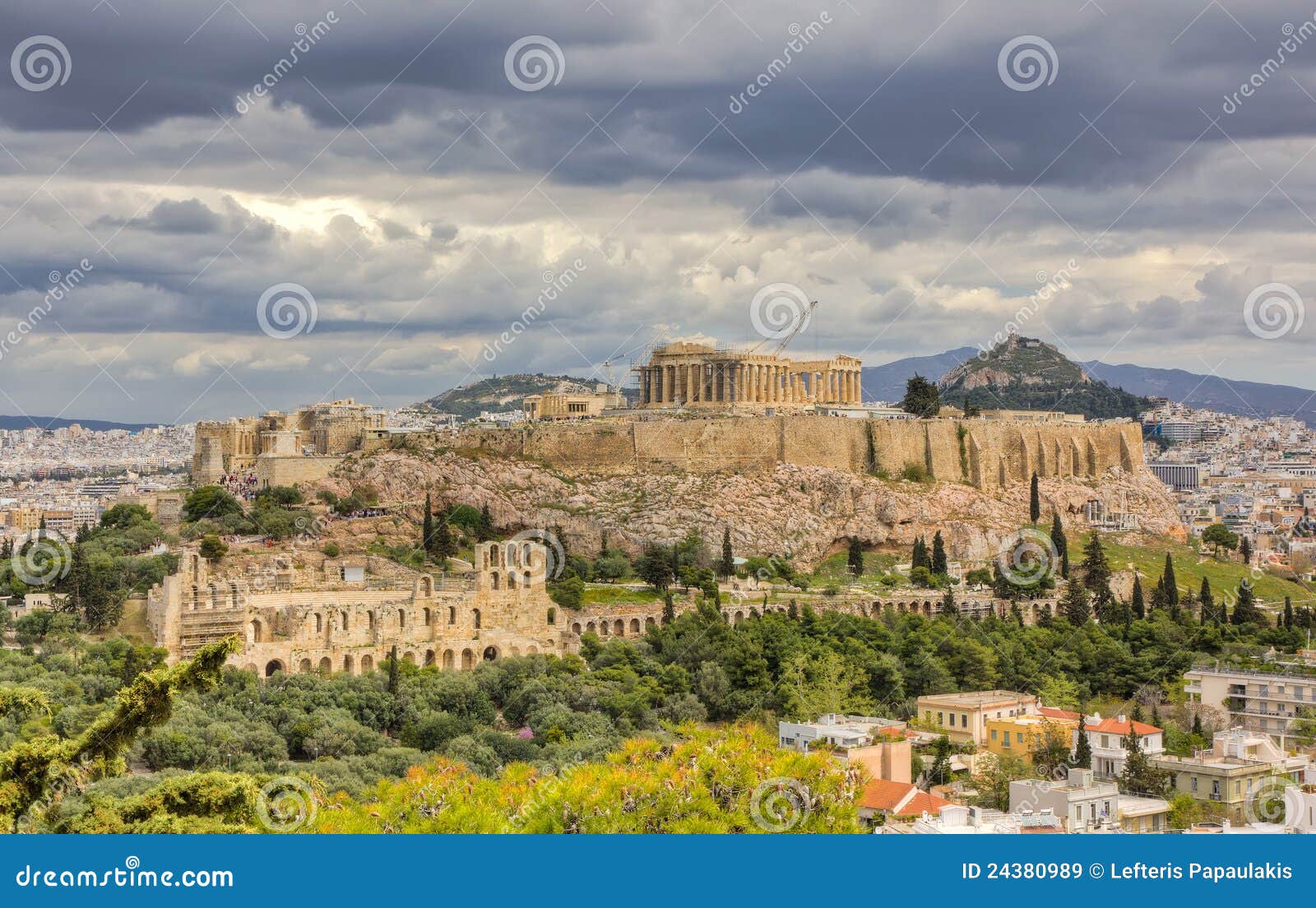 Acropolis Hill And Parthenon In Athens, Greece Stock Image ... Acropolis Hill And Parthenon In Athens, Greece Stock Image ...