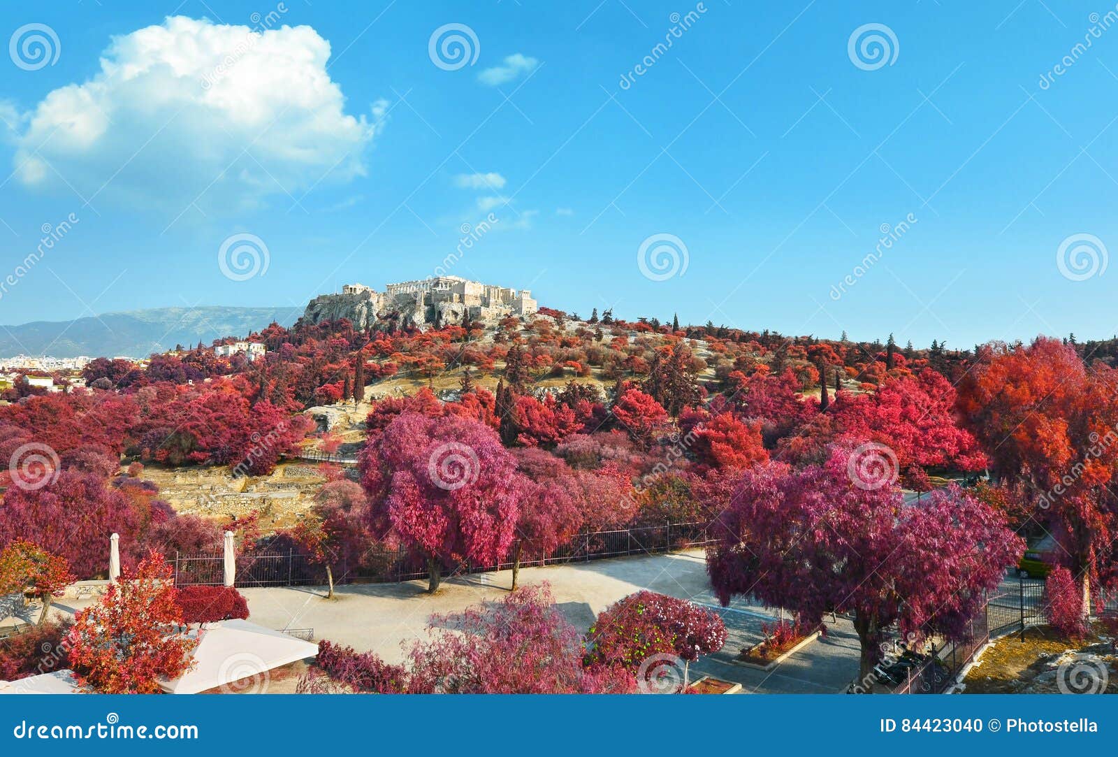 Acropolis View in Athens Greece Stock Photo - Image of thissio, sunny ...