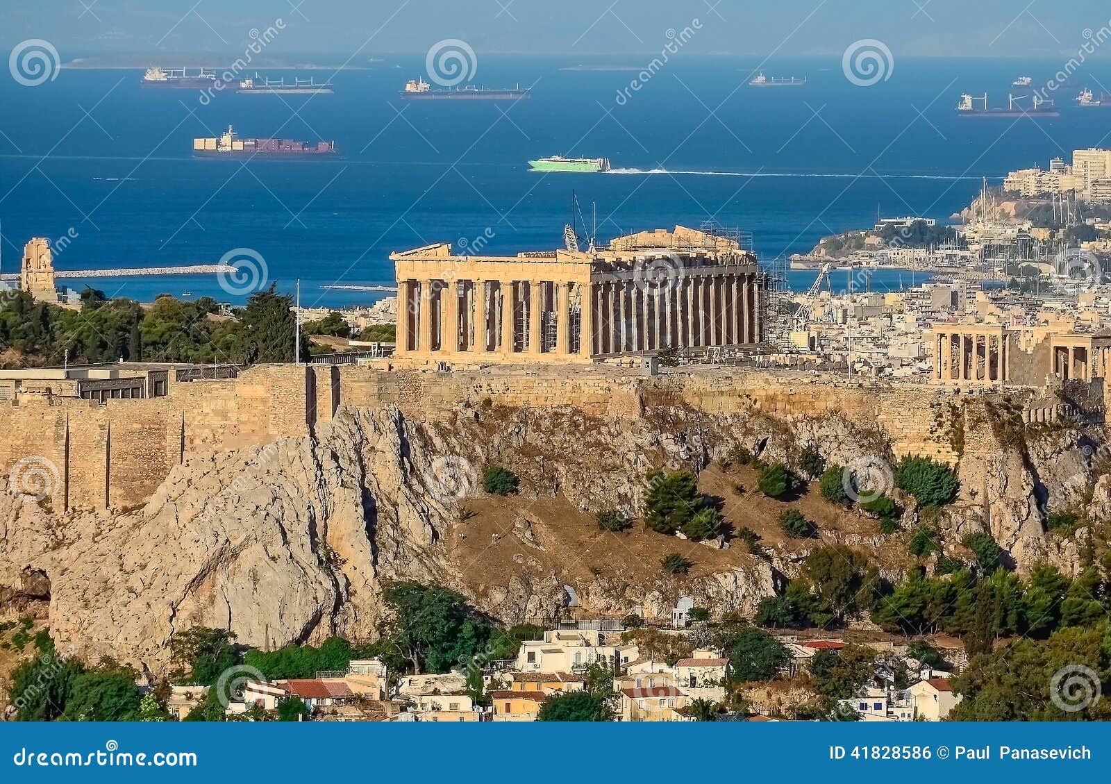 Greek Acropolis stock photo. Image of wall, acropolis - 41828586