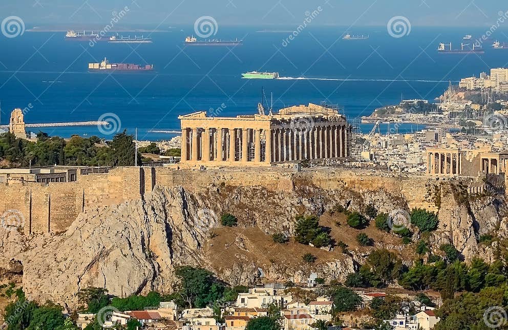 Greek Acropolis stock photo. Image of wall, acropolis - 41828586