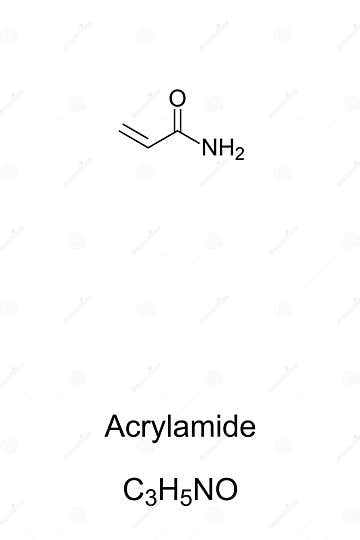 Acrylamide, Acrylic Amide, Chemical Structure and Formula Stock Vector ...