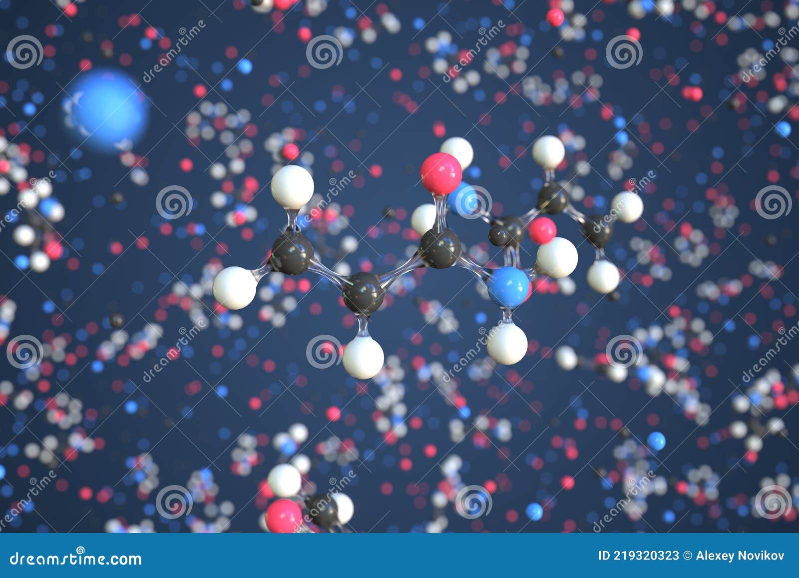 Acrylamide Molecule, Conceptual Molecular Model. Scientific 3d ...