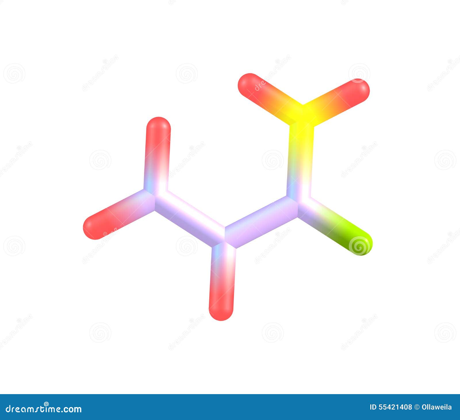 Acrylamide Molecule Isolated on White Stock Illustration - Illustration ...