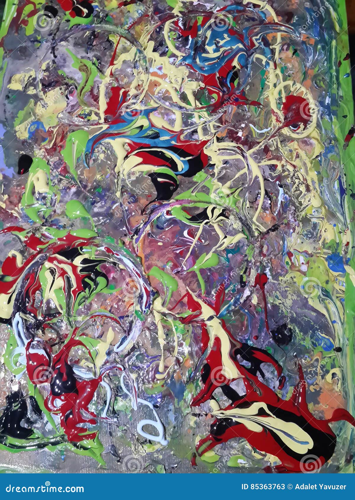 Acrylic Abstract Painting Canvas Texture Stock Image - Image of acrylic ...