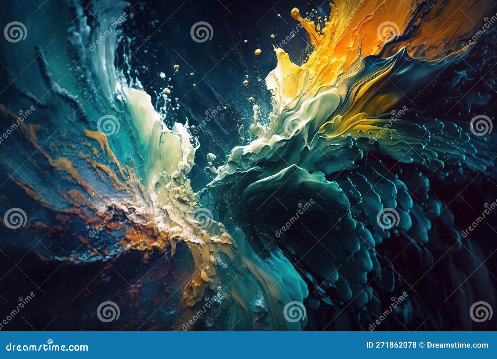 Acrylic Blend of Splash of Paint Background. Stock Illustration ...
