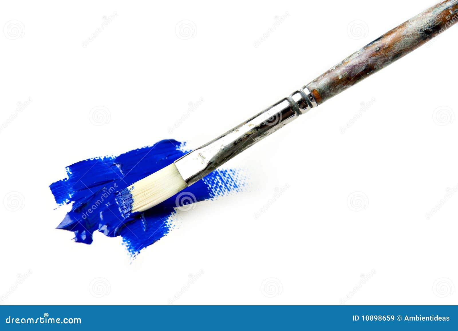 Acrylic Blue Brush Flat Paint 库存图片 - 图片 包括有 混合, 想象力: 10898659