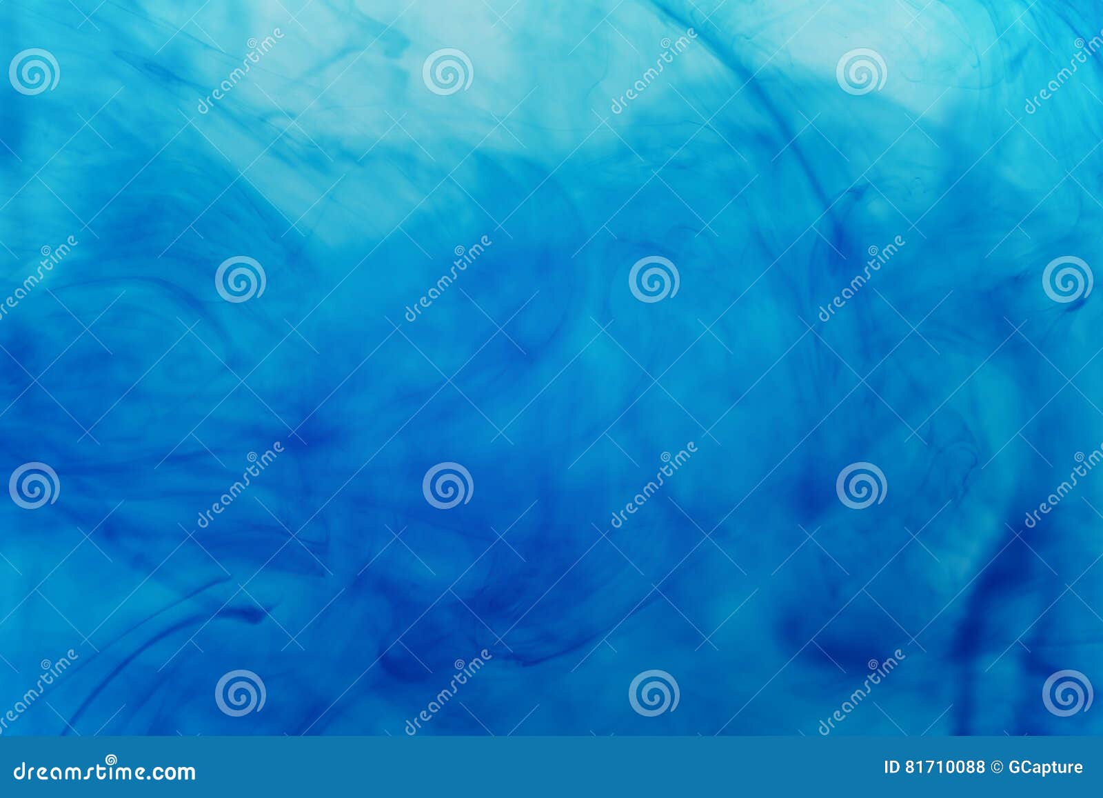 Acrylic Blue Color in Water Stock Photo - Image of muddy, soft: 81710088
