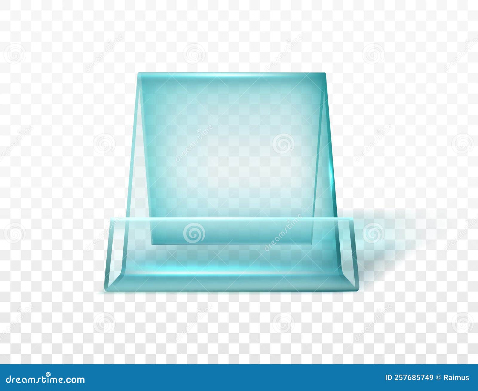 Plexi Stand Vector Mockup. Clear Acrylic Table Information Display On ...