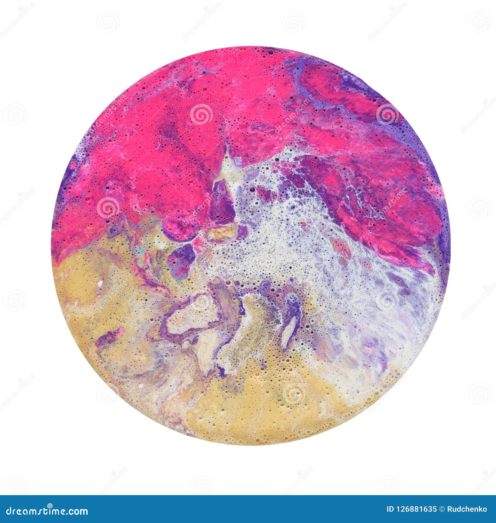 Acrylic Circle Blots. Abstract Background. Marble Texture. Stock Image ...