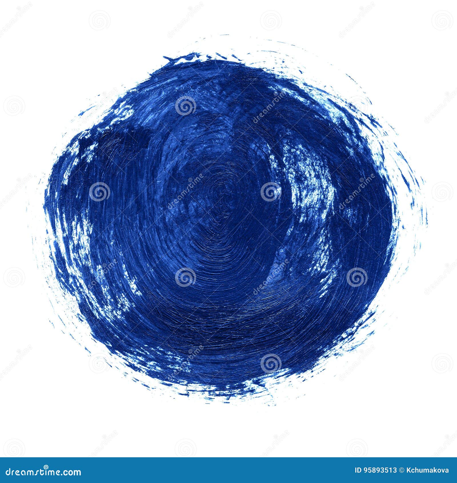 Acrylic Circle Isolated On White Background. Bright Blue Round ...