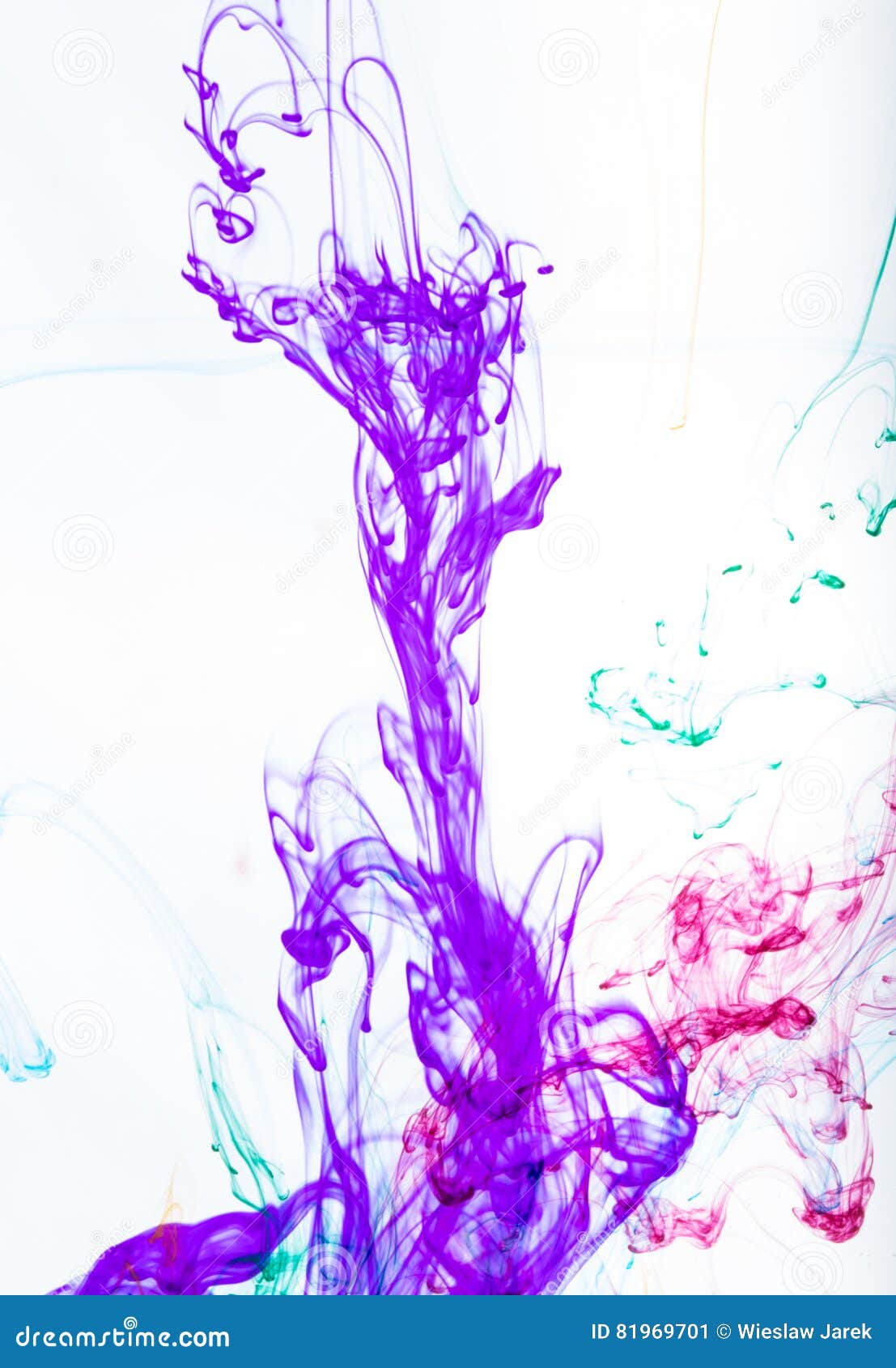 Acrylic Colors and Ink in Water Stock Image - Image of changing, curve ...