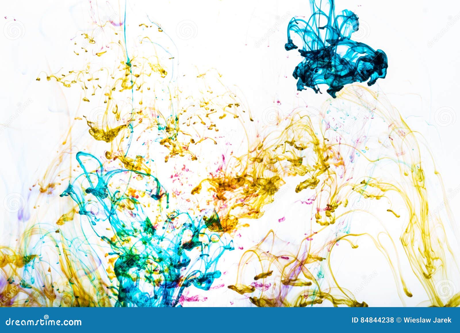 Acrylic Colors and Ink in Water. Stock Photo - Image of dissolved ...