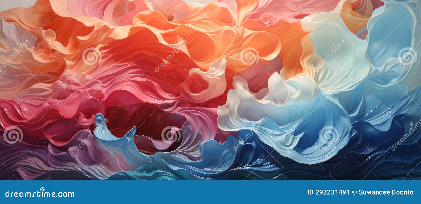 Acrylic Colors Liquid in Water. Digital Abstract Background Stock ...