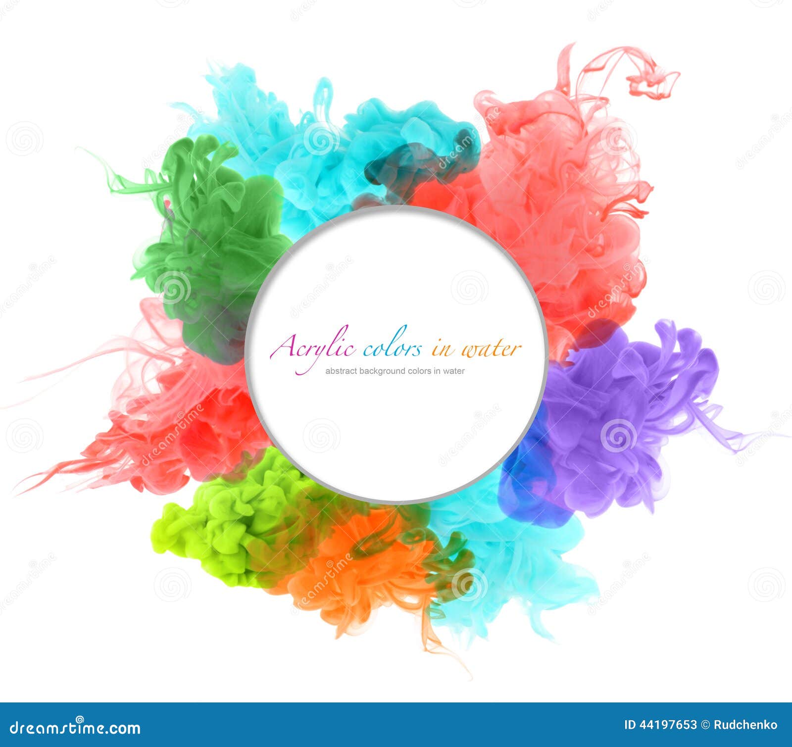 Acrylic colors in water. stock image. Image of paint - 44197653