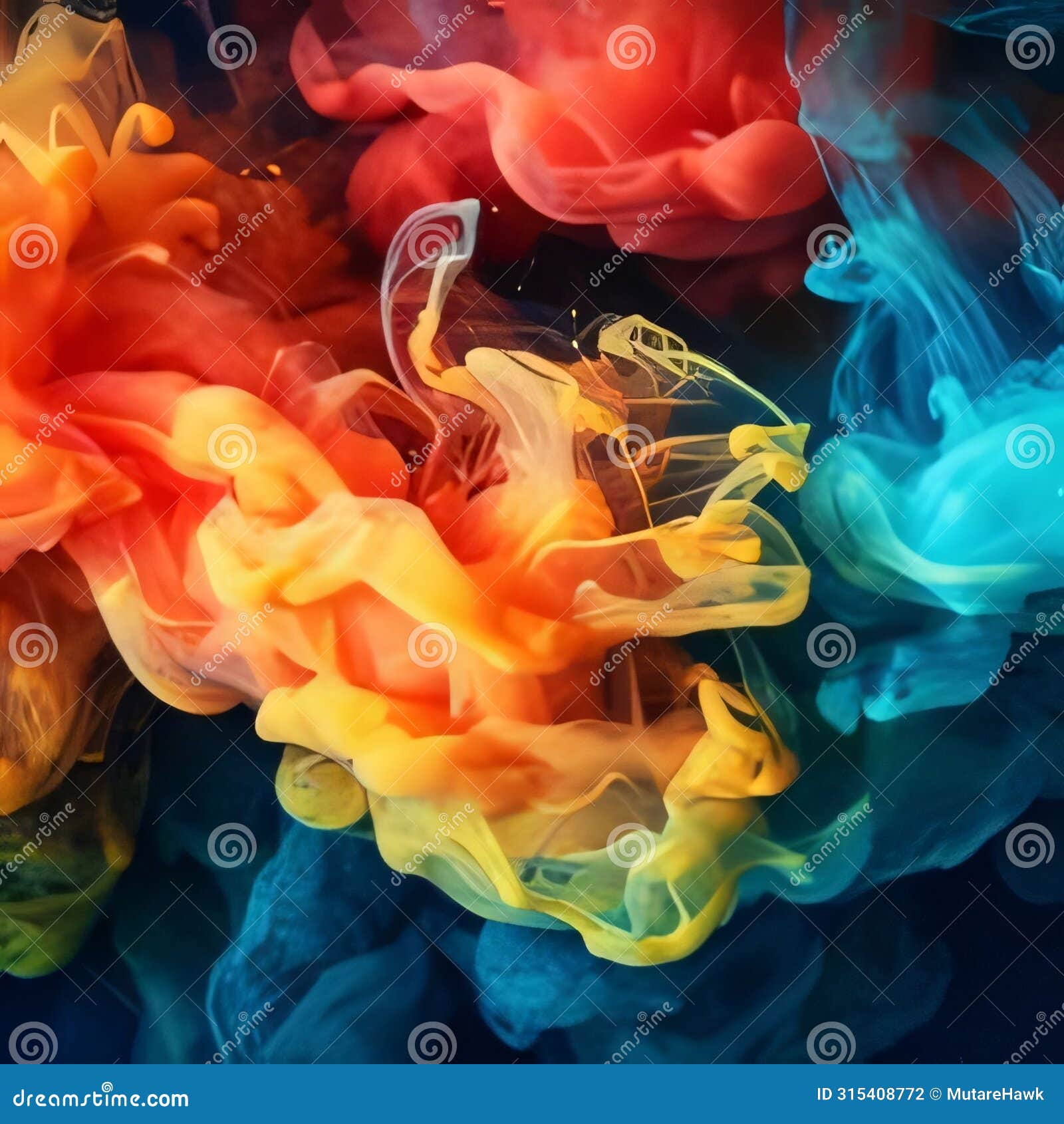 Acrylic Colors in Water. Ink in Water Stock Illustration - Illustration ...