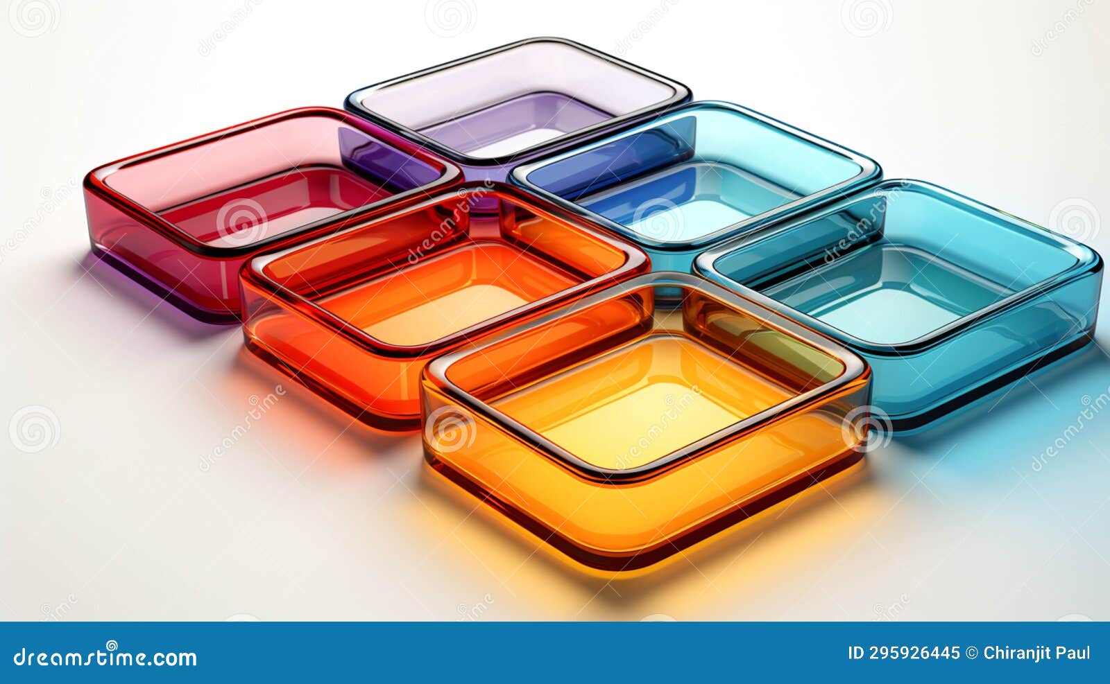 Acrylic Compartment Tray Isolated on White Background Stock Image ...