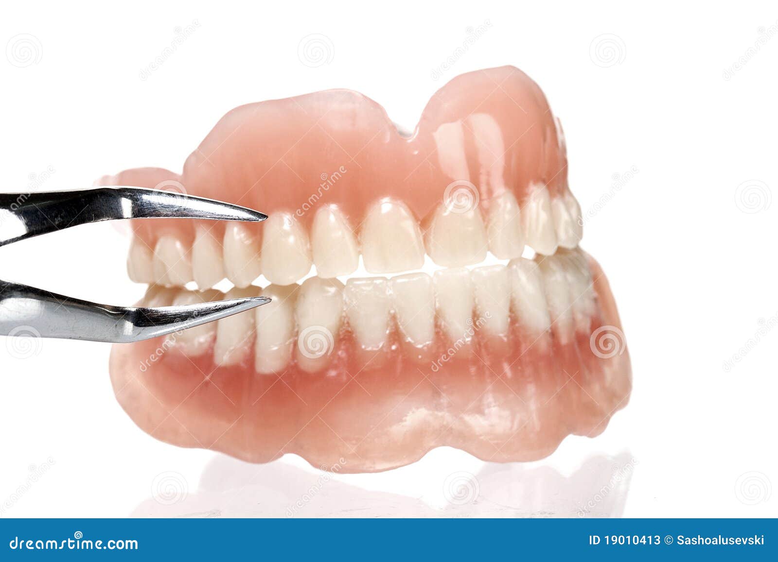 ACRYLIC DENTURE- FULL FRONT SET Stock Image - Image of artificial, care ...