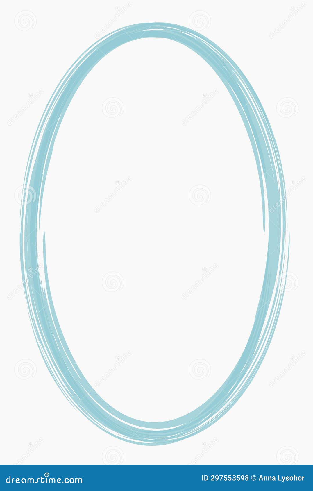 Acrylic Frame Isolated on White. Blue Oval Frame in Vector Stock ...