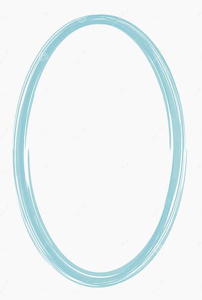 Acrylic Frame Isolated on White. Blue Oval Frame in Vector Stock ...