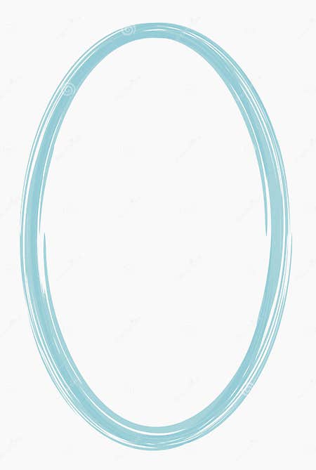 Acrylic Frame Isolated on White. Blue Oval Frame in Vector Stock ...