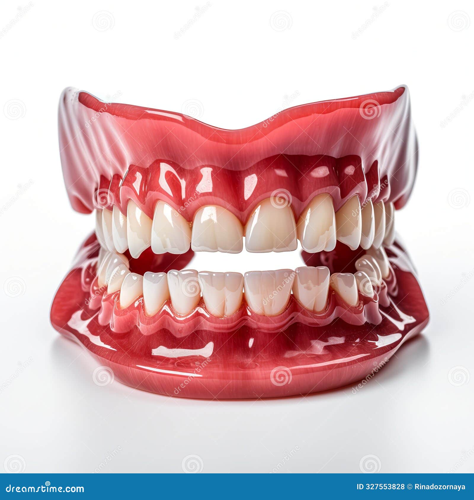 Full Denture Model On Blue Background Stock Image | CartoonDealer.com ...
