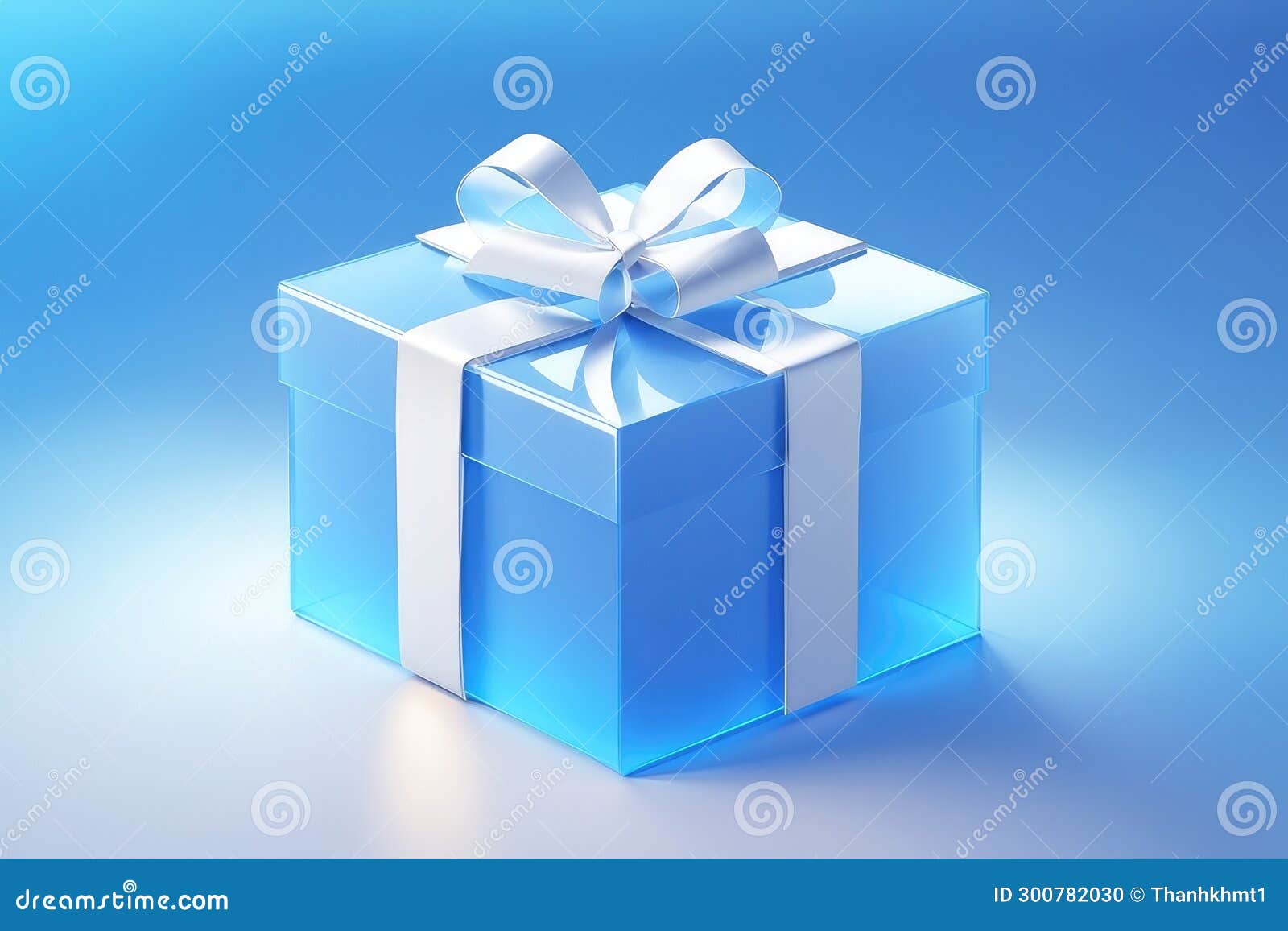 An Acrylic Gift Box on a Gradient Background, Vertical Composition ...