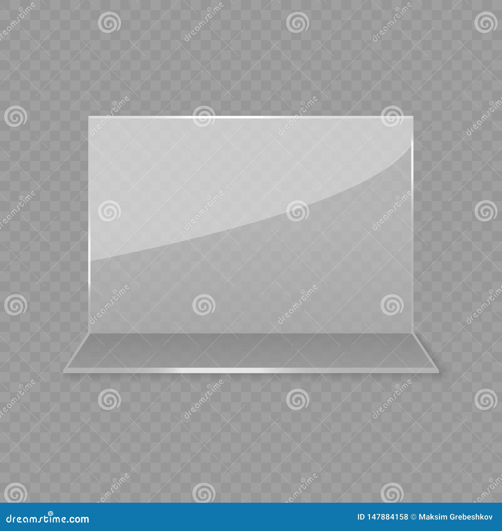 Acrylic Glass Table Card Display Stock Illustration - Illustration of ...