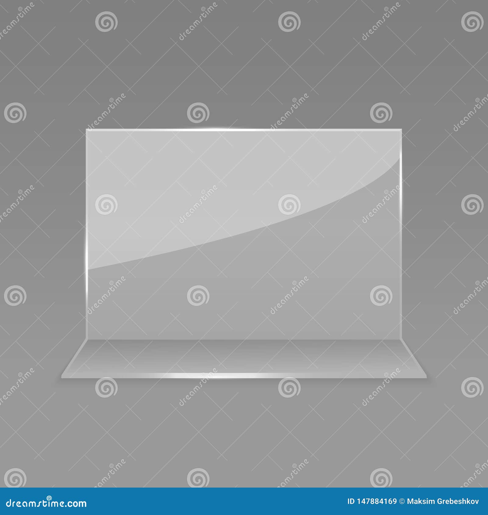 Acrylic Glass Table Card Display Stock Illustration - Illustration of ...
