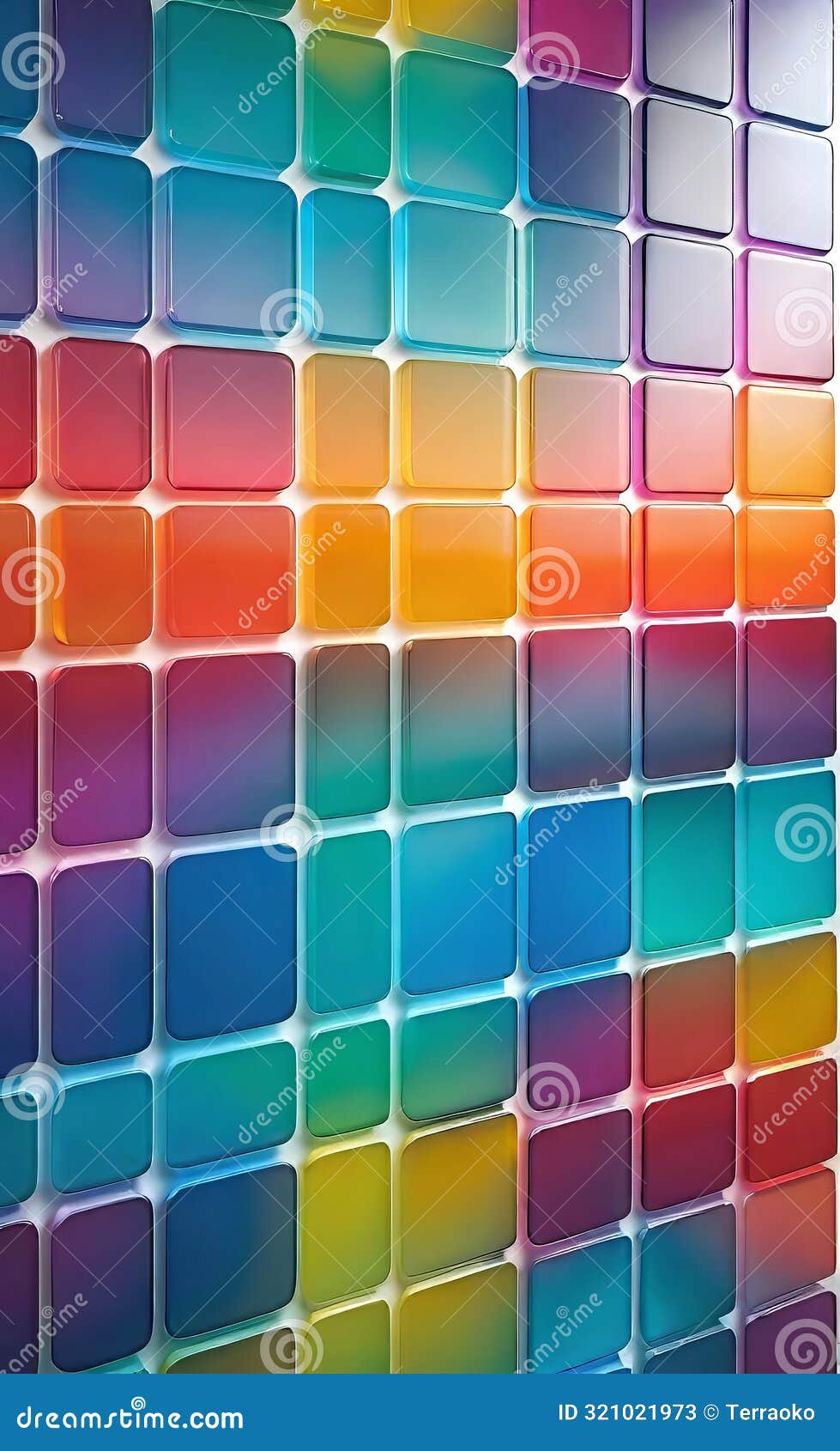 Acrylic Gradient Panels with Rounded Corners on the Wall, Color Scheme ...