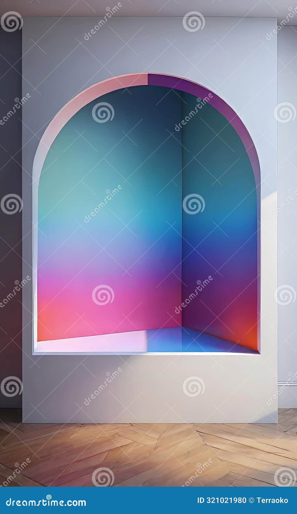 Acrylic Gradient Panels with Rounded Corners on the Wall, Color Scheme ...