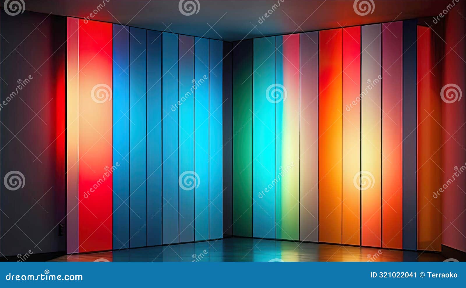 Acrylic Gradient Panels with Rounded Corners on the Wall, Color Scheme ...